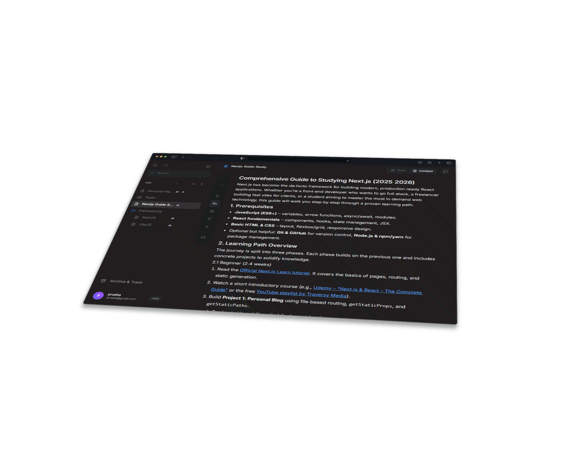 Listal - AI-Powered Workspace for High Personal Performance